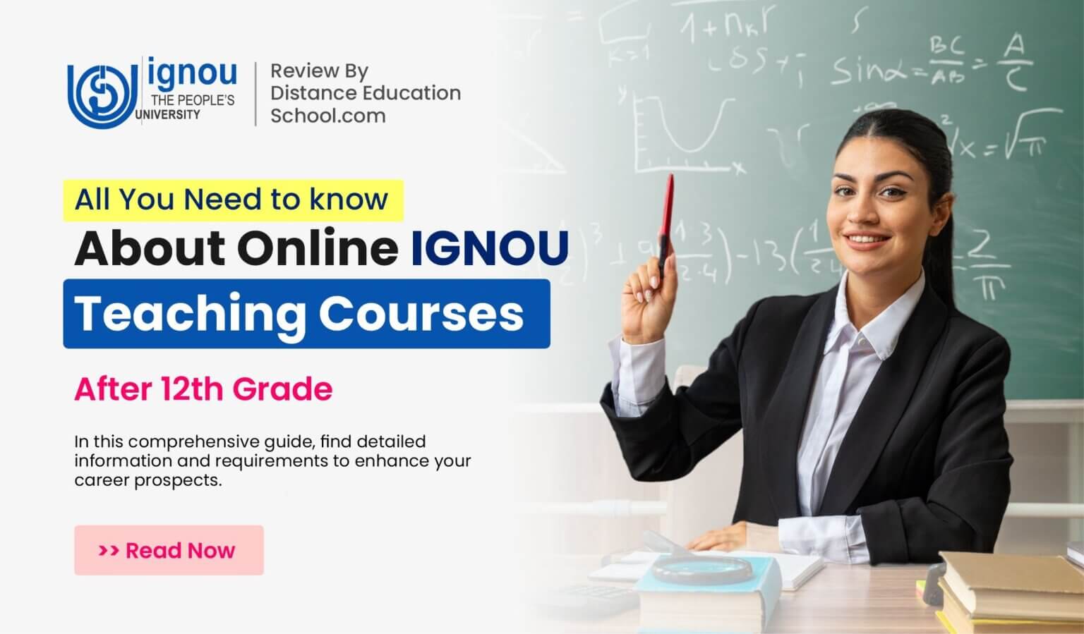 Online IGNOU Teaching Courses After 12th: Eligibility, Fees