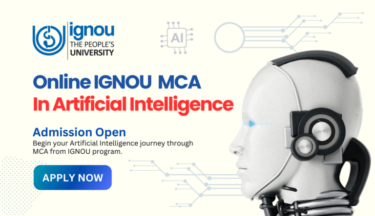 Online IGNOU MCA In Artificial Intelligence: Admission Open