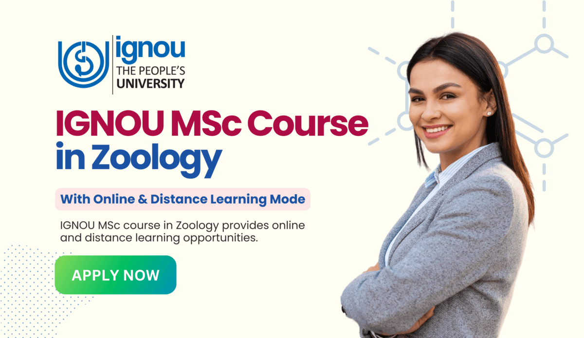IGNOU MSc Course in Zoology with Online and Distance Learning