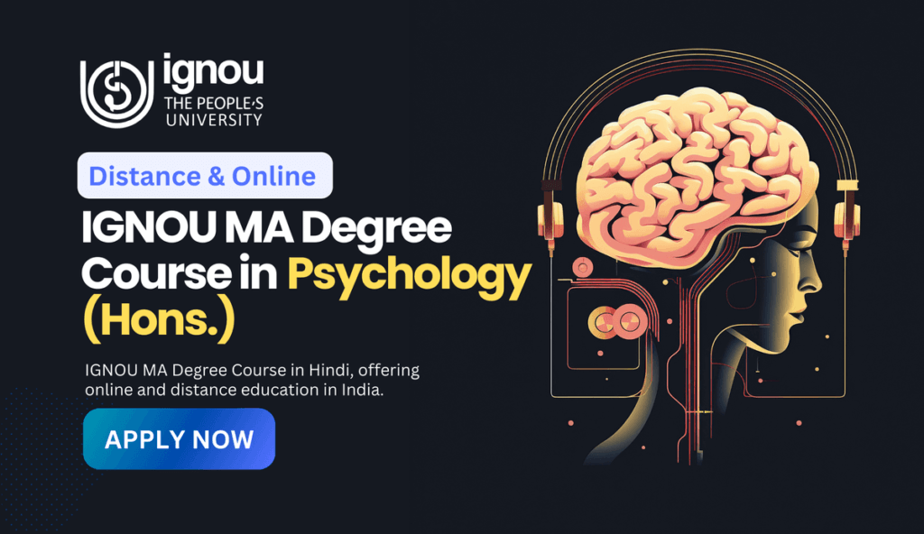 Distance & Online IGNOU MA Degree Course in Psychology